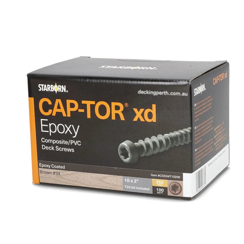 EVA-LAST Starborn - Cap-Tor xd 316SS Screws Timber 10g x 65mm – Decking ...